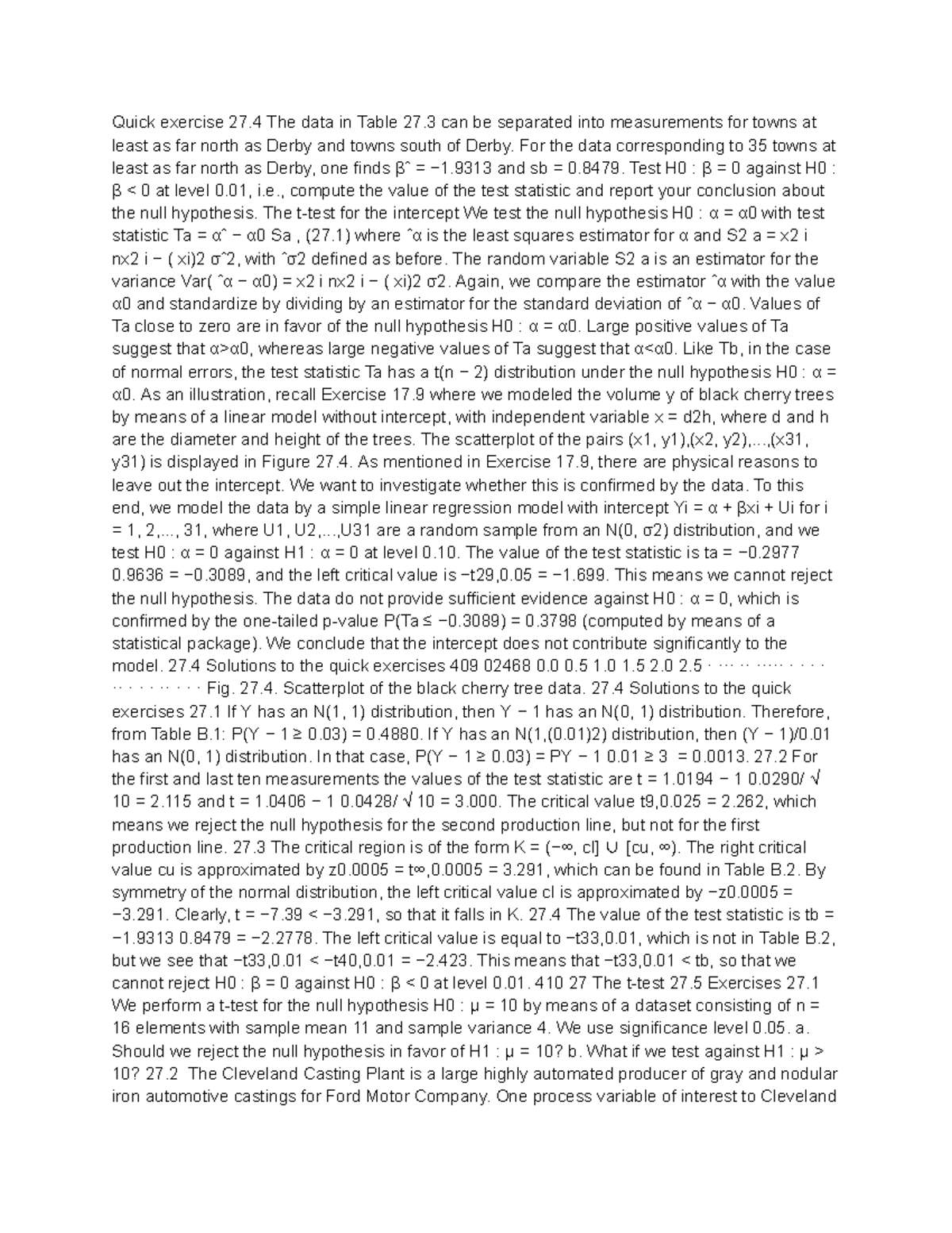 Pro11 - Prob and stats - Quick exercise 27 The data in Table 27 can be ...