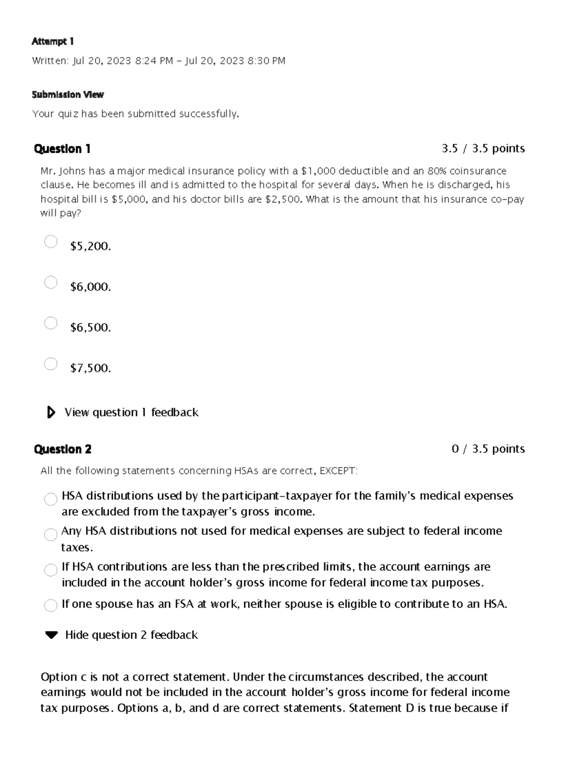 4-2 Quiz-Health and Disability Insurance - FIN-355 Risk Mgmt and ...