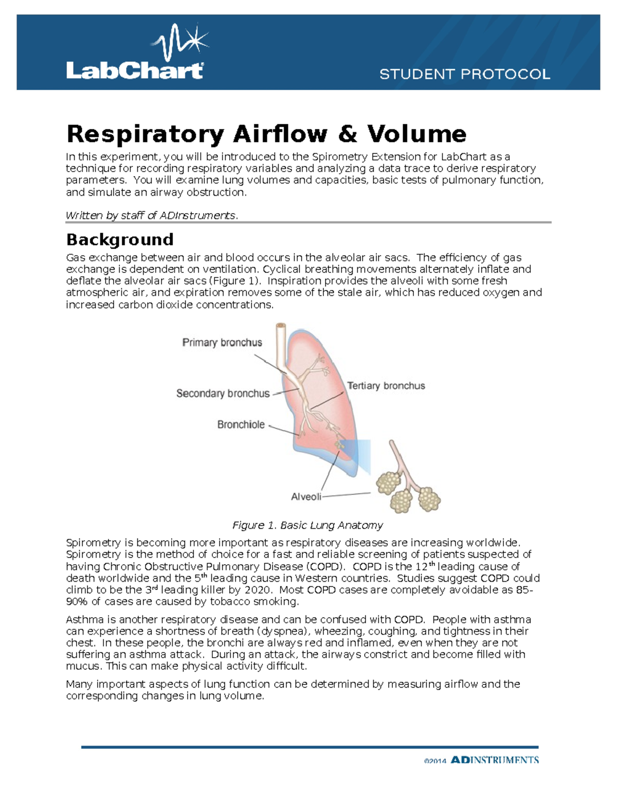 Respiratory Airflow & Volume Student Protocol - ####### In this ...