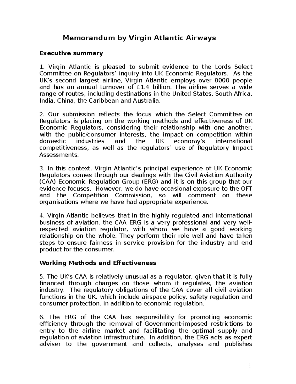 Virgin-atlantic-online - Memorandum by Virgin Atlantic Airways ...