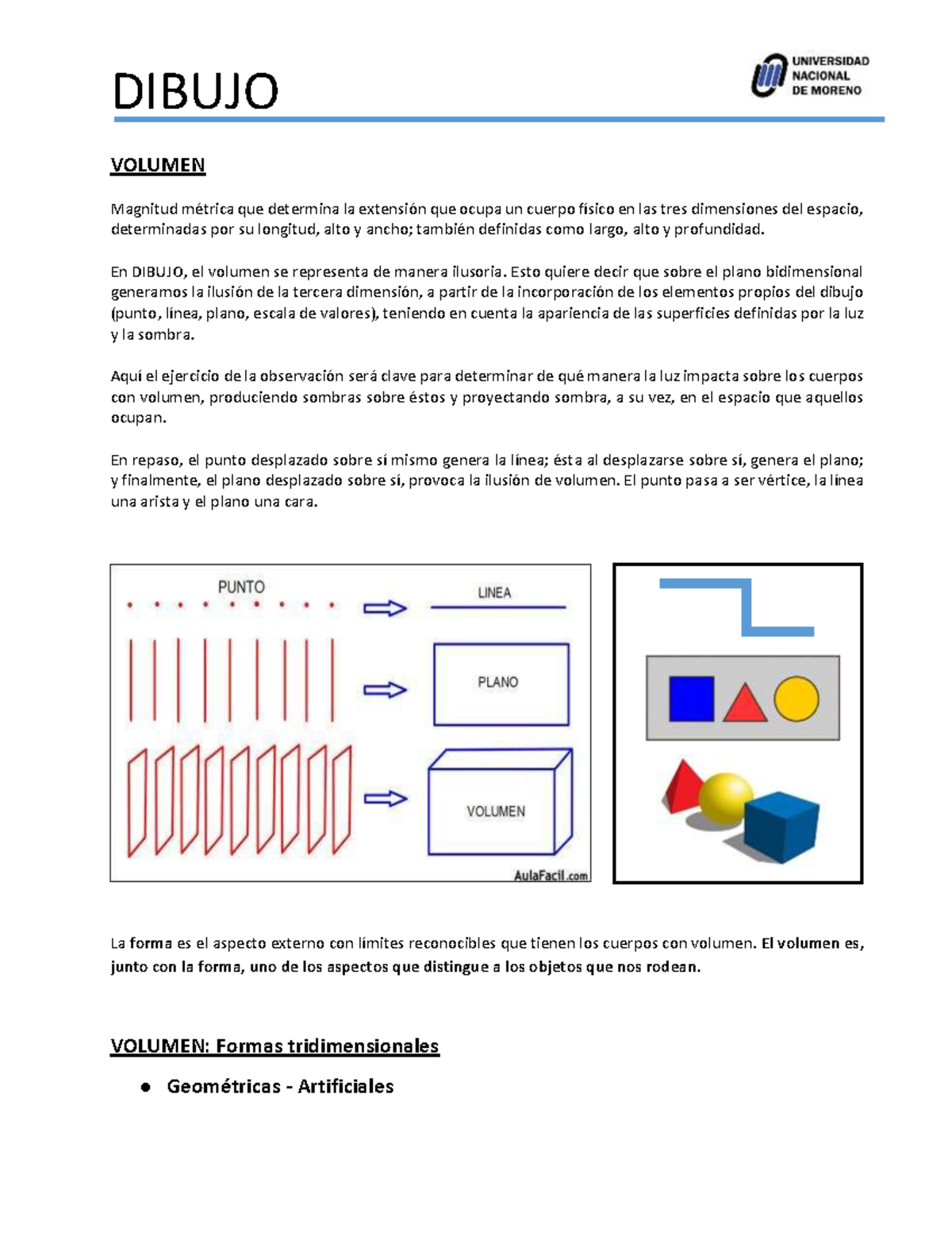 Unidad 1 - Teoria TP 3 - Volúmen - VOLUMEN Magnitud métrica que ...