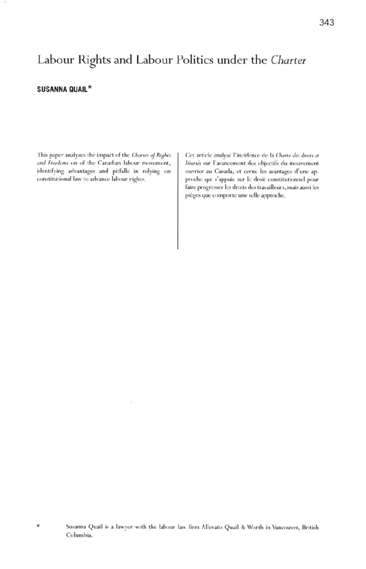 Labour rights and labour polit - 343 Labour Rights and Labour Politics ...