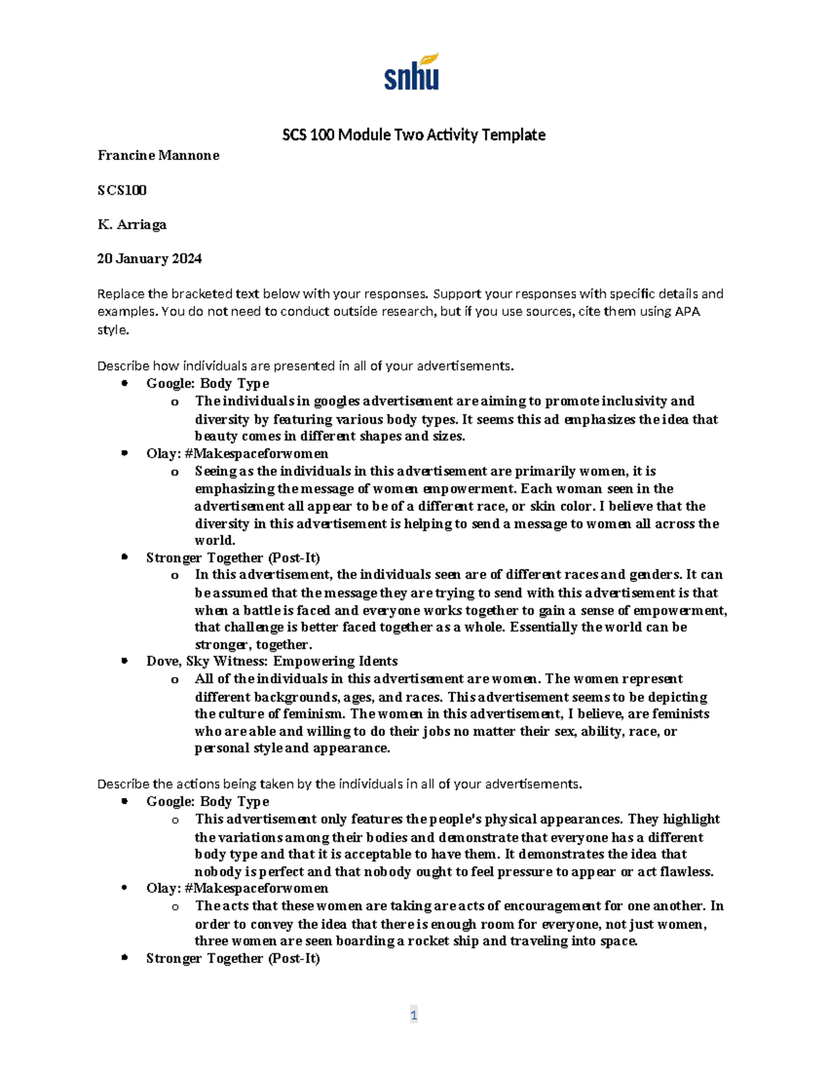 Module Two Activity - mod two - SCS 100 Module Two Activity Template ...