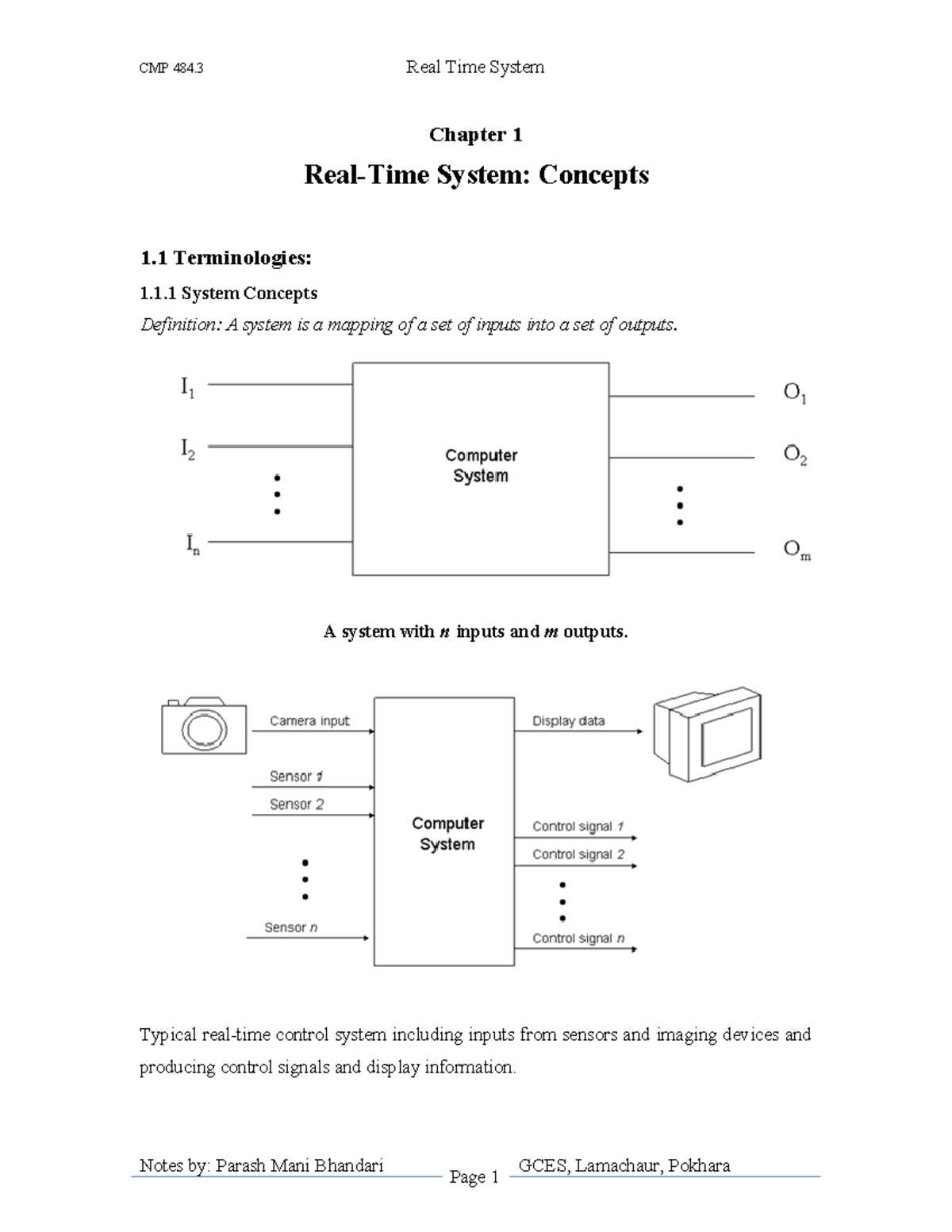 Chapter 1 Real-Time System Concepts - Notes by: Parash Mani Bhandari ...