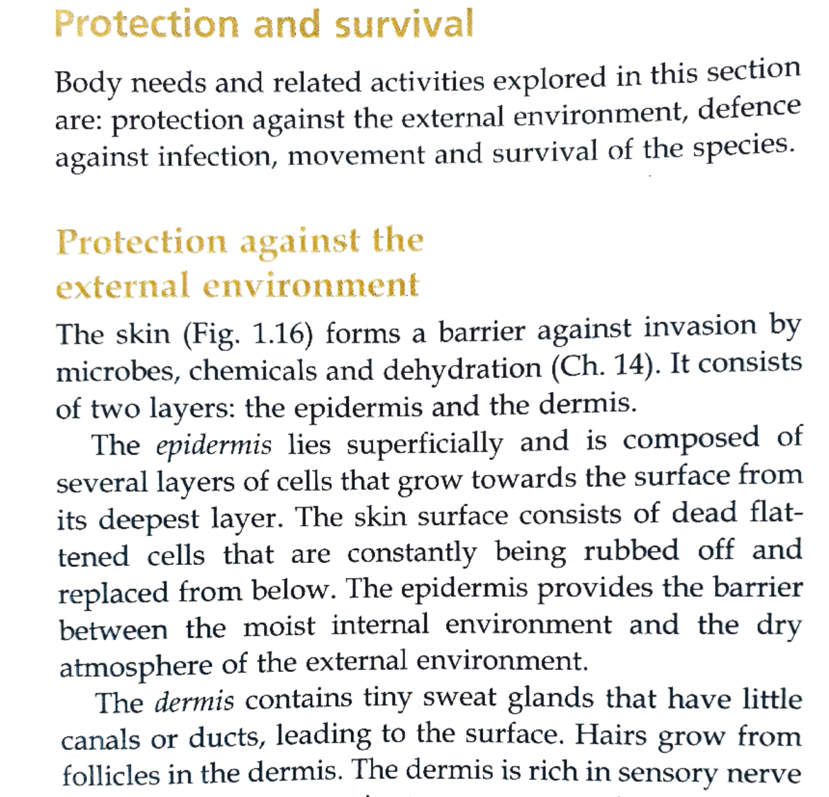 Necessary activities to preserve life - Protection and survival Body ...