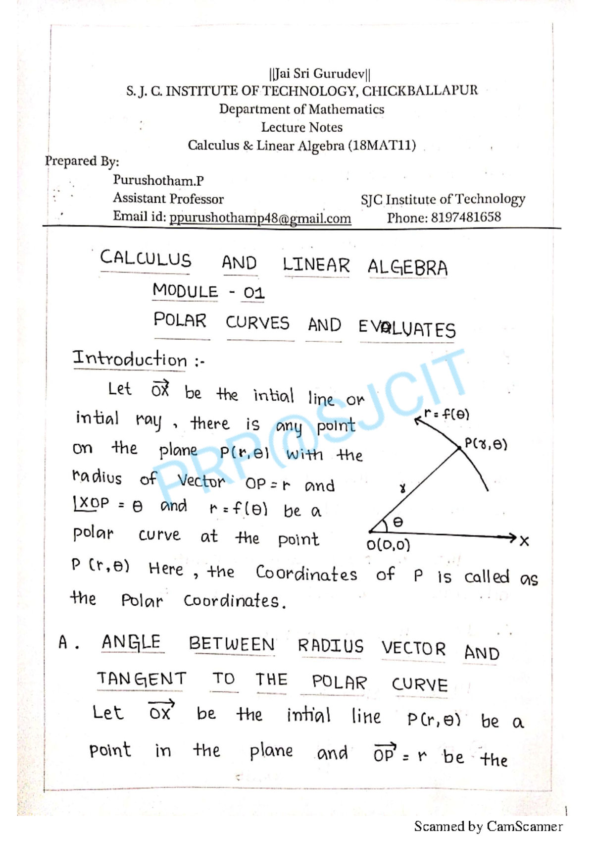 Semester 1 M1 Module 1 notes - Engineering mathematics - Studocu