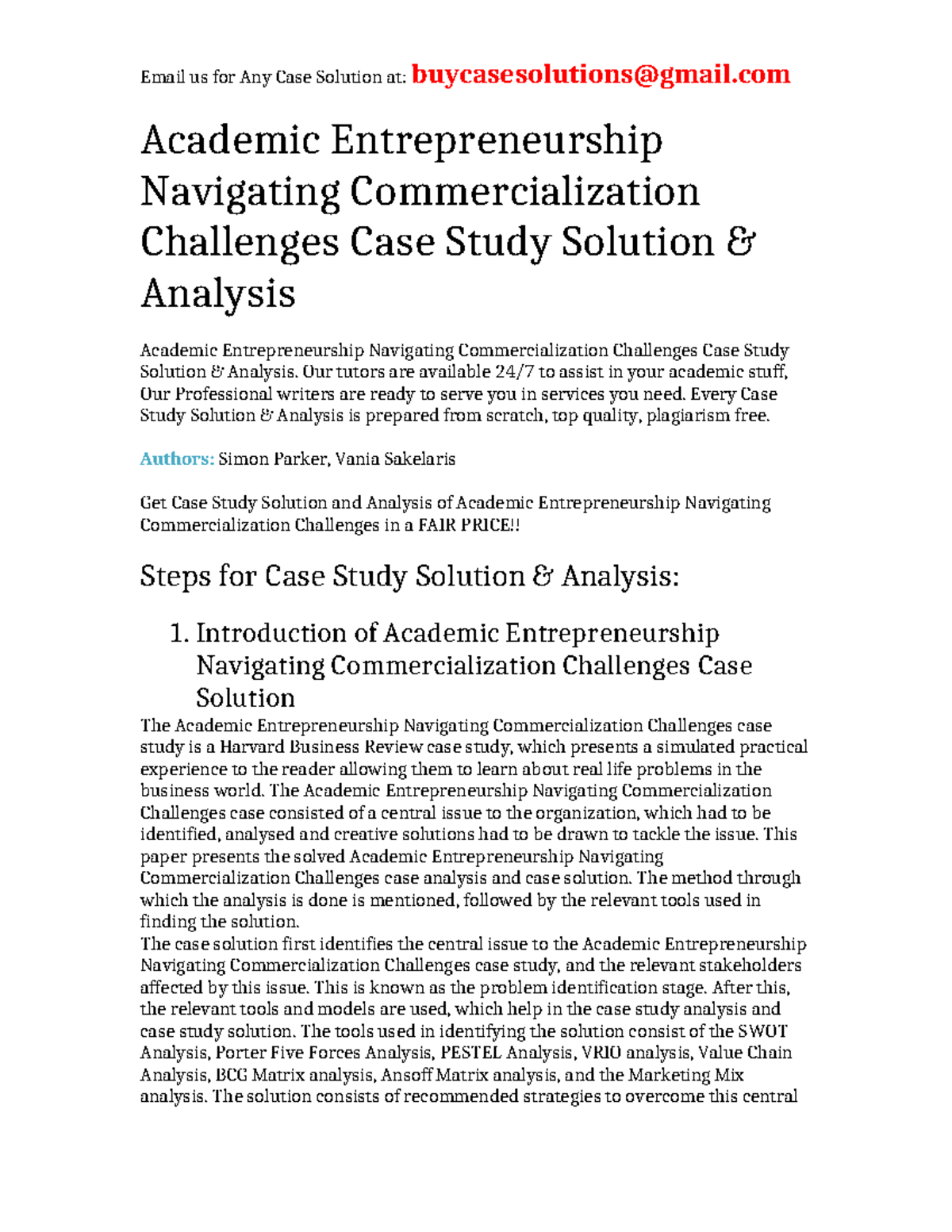 Academic Entrepreneurship Navigating Commercialization Challenges Case ...