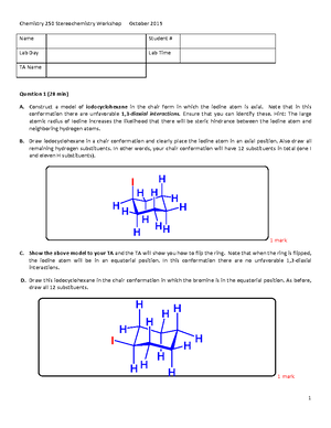 Lab 03 Stereochemistry Assignment - Lab 03 Assignment: Stereochemistry ...