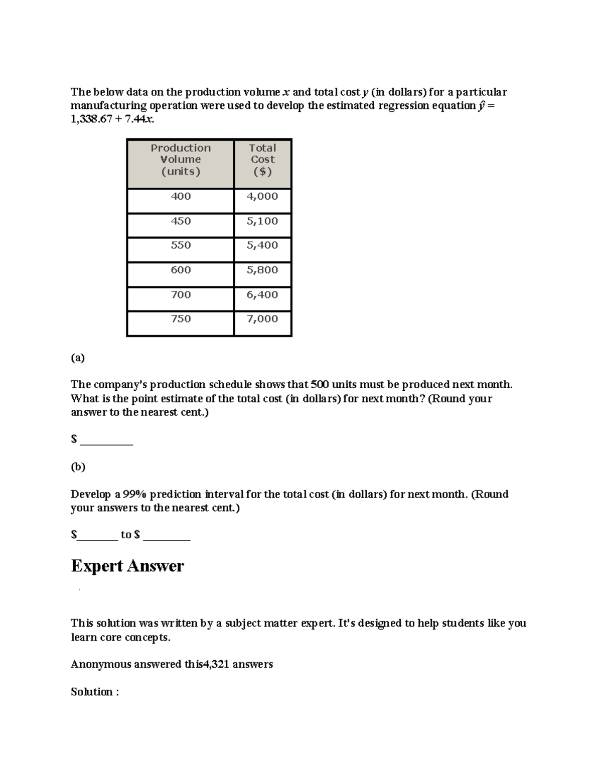 Solved Problem - good practice for statistic - The below data on the ...