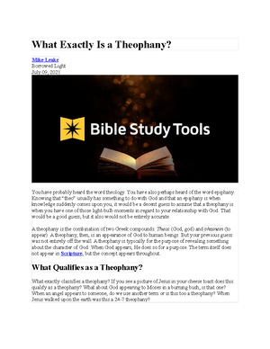 What Are ‘Theophanies’ in the Bible and What Can Christians Learn from ...