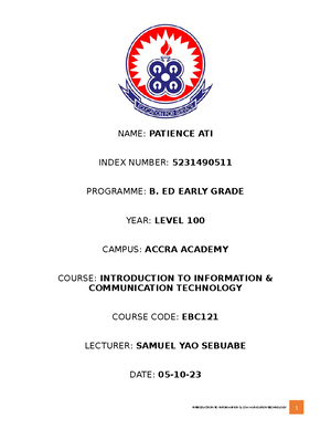 GTUC FOI Project Manual - GHANA TECHNOLOGY UNIVERSITY COLLEGE MANUAL ...