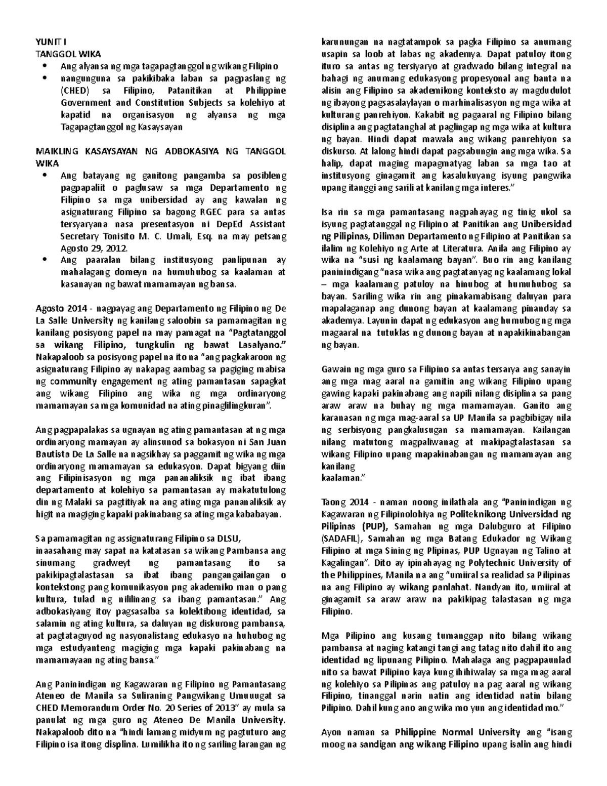 Inbound 1652884800296305026 - YUNIT I TANGGOL WIKA Ang alyansa ng mga ...