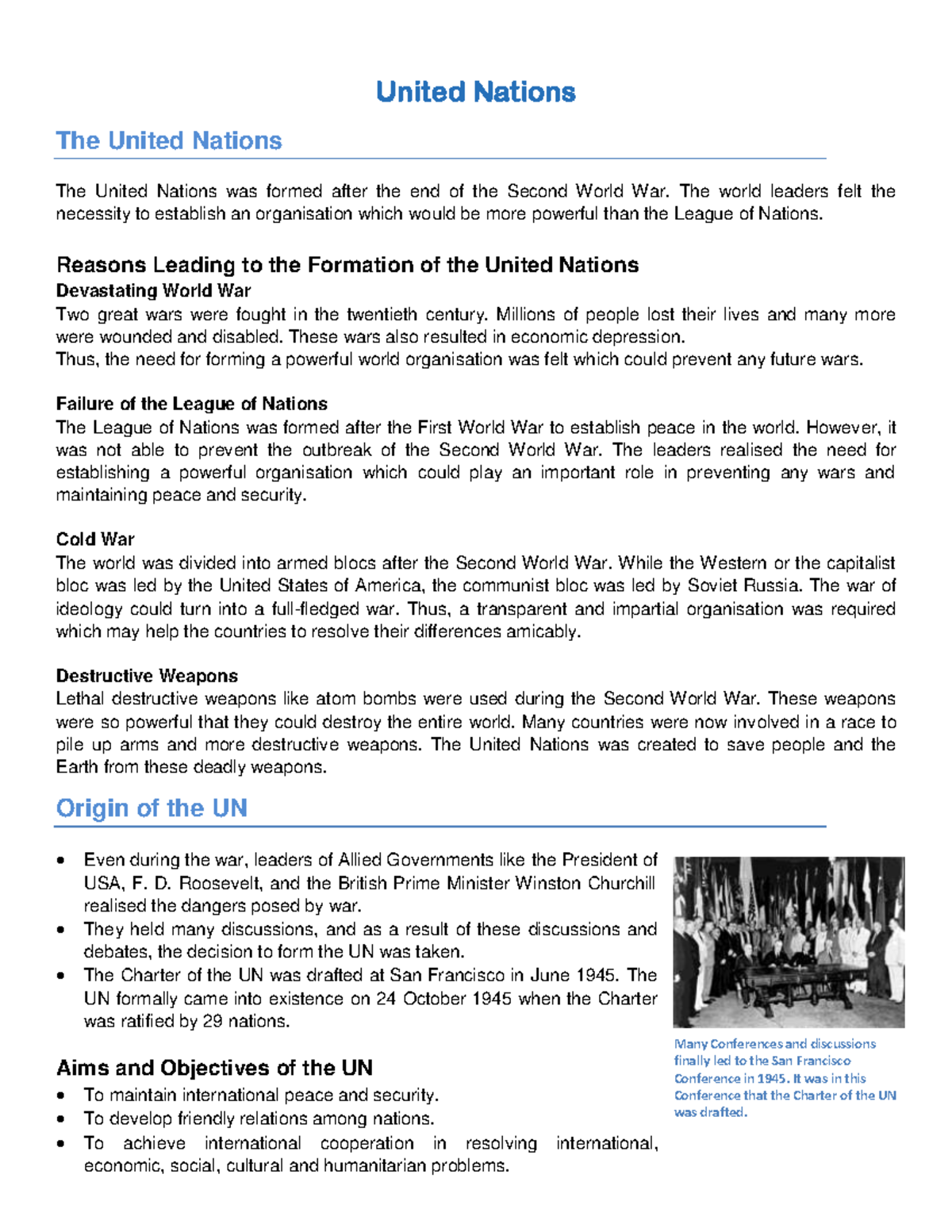 United Nations - It is good - United Nations The United Nations The ...