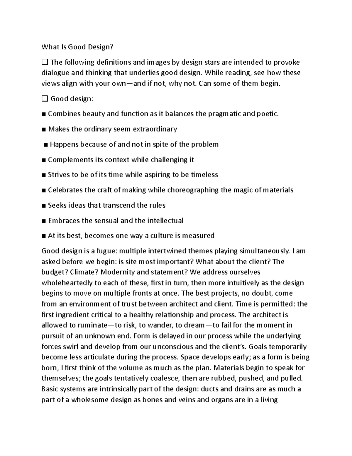 AR 4 - Lecture notes 3-7 - Architectural Design 1 - TIP - Studocu