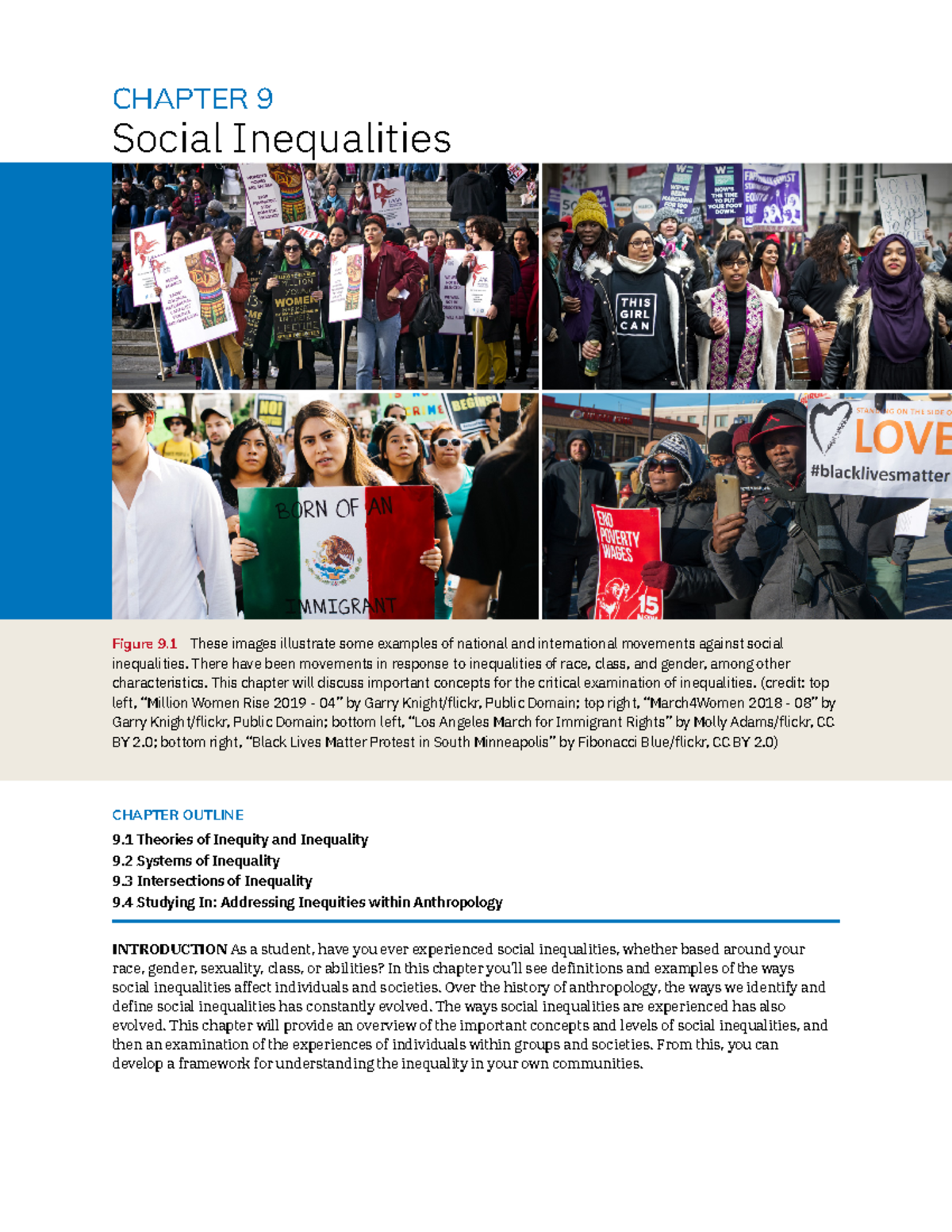 Chapter 9 Social Inequalities Part 1 - CHAPTER 9 Social Inequalities 9 ...