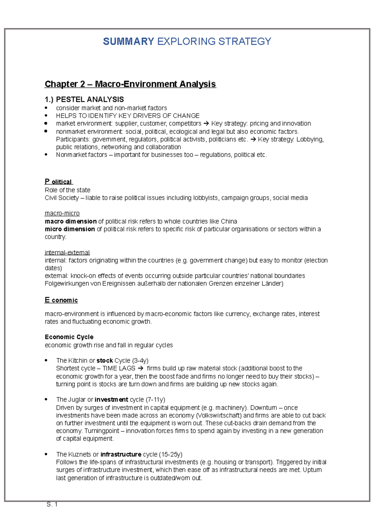 Summary Exploring Strategy - SUMMARY EXPLORING STRATEGY Chapter 2 ...