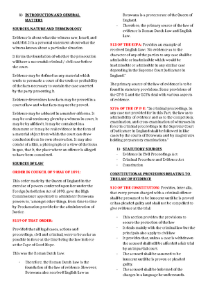 Evidence Notes - LAW 332- LAW OF EVIDENCE COMPILED BY NIDA MALLAM ...