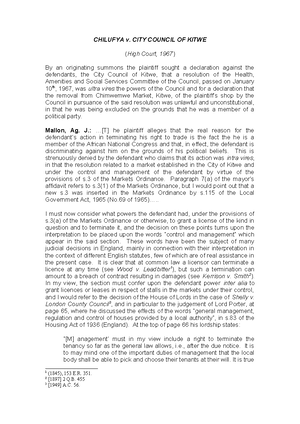 Sebastian Zulu v The People - Summary Introduction to Law - Zulu v. The ...