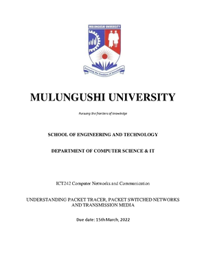 2022004 62 Assignment 2 - MULUNGUSHI UNIVERSITY Name: Emmanuel Mwaipaya ...