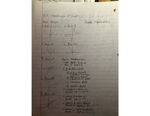 Pre cal 2 - Lecture notes on the transformations of graphs taught by ...