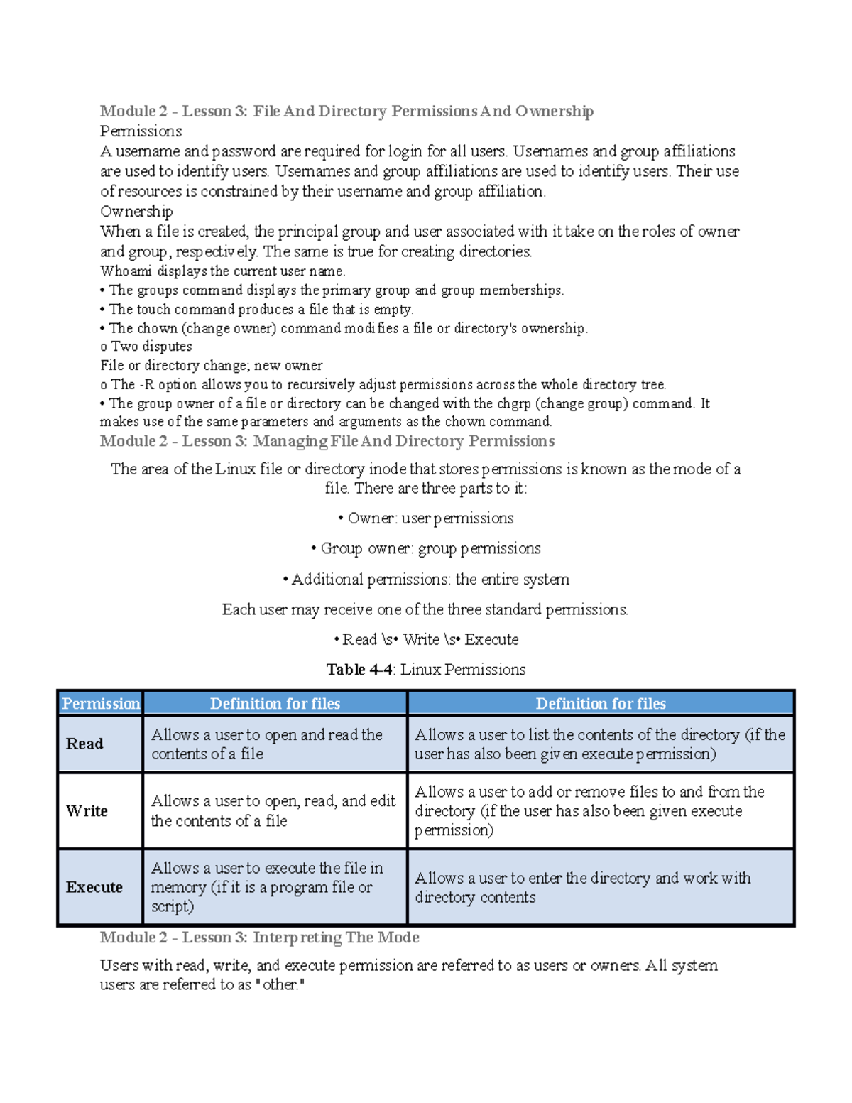 M2L3 - Week 2 of Learning OS - Module 2 - Lesson 3: File And Directory ...