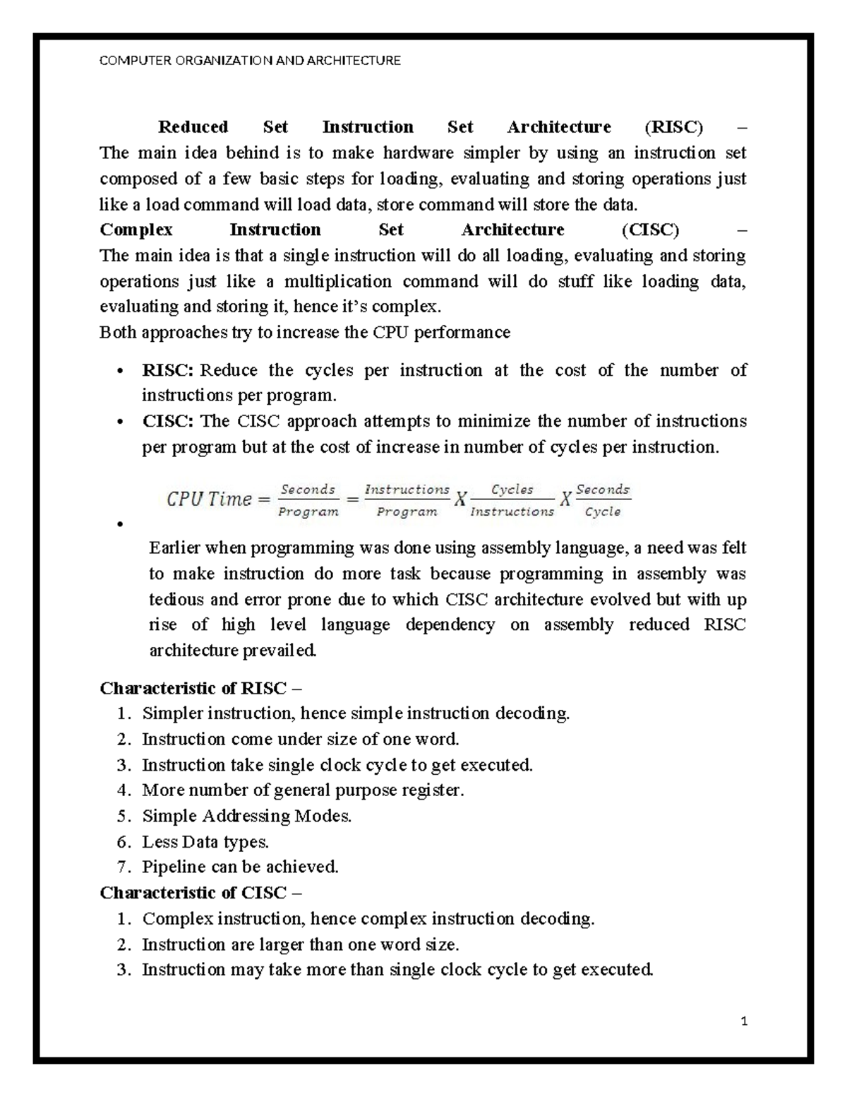 COA UNIT 5 PART A - Artifical intelligence and data science (B-Tech ...