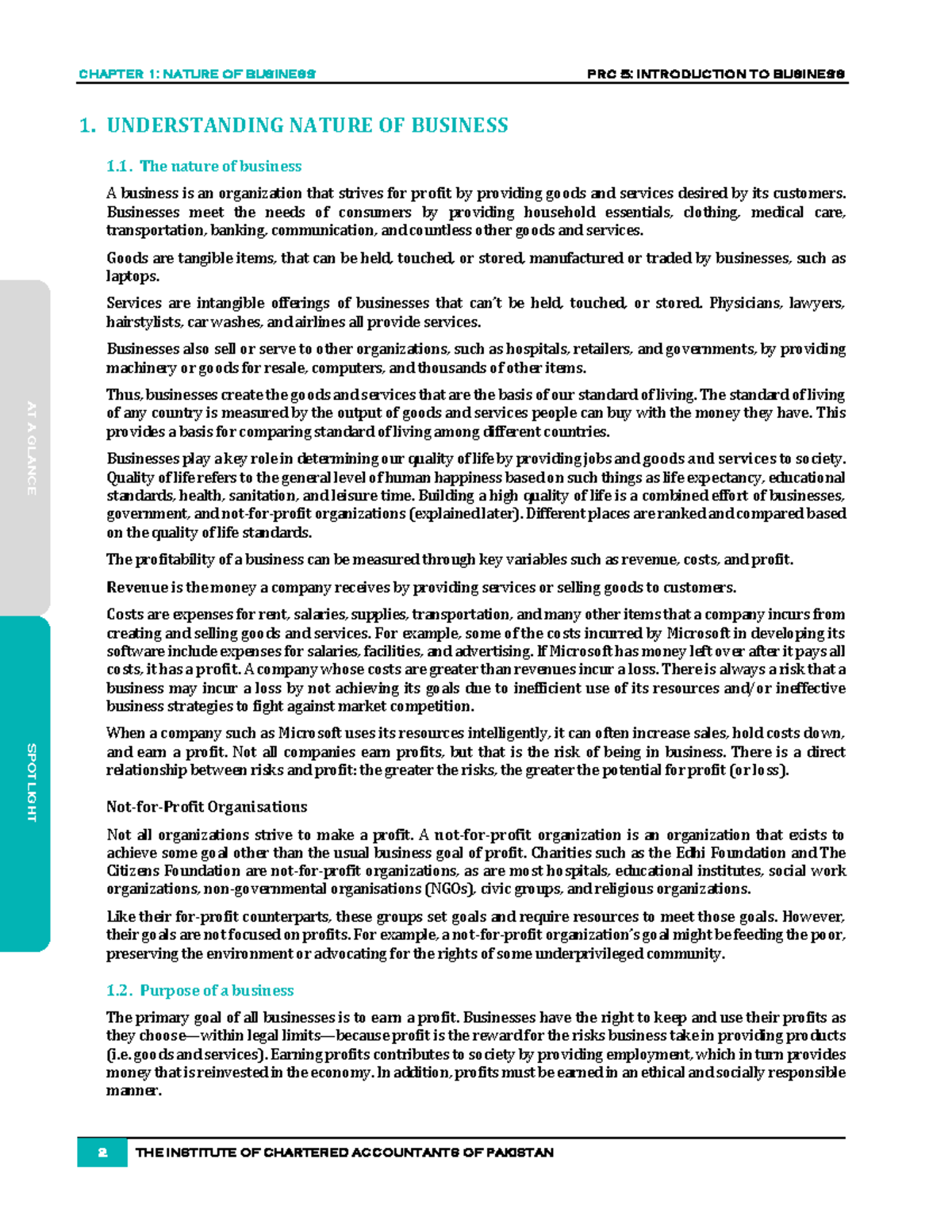 PRC 5 ST 2022 - Ca notes - CHAPTER 1 : NATURE OF BUSINESS PRC 5 ...