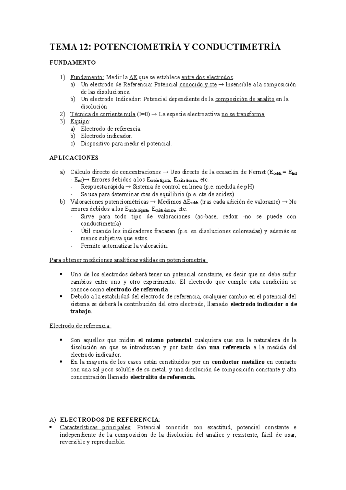 TEMA 12 Instrumental - Apuntes tema 12 - TEMA 12: POTENCIOMETRÍA Y ... TEMA 12 Instrumental - Apuntes tema 12 - TEMA 12: POTENCIOMETRÍA Y ...