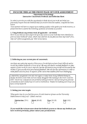 Introduction TO Cognitive Behavioural Therapy Formulation ...