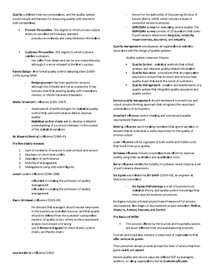 Module 1- Introduction TO Quality Service Management IN Tourism AND ...