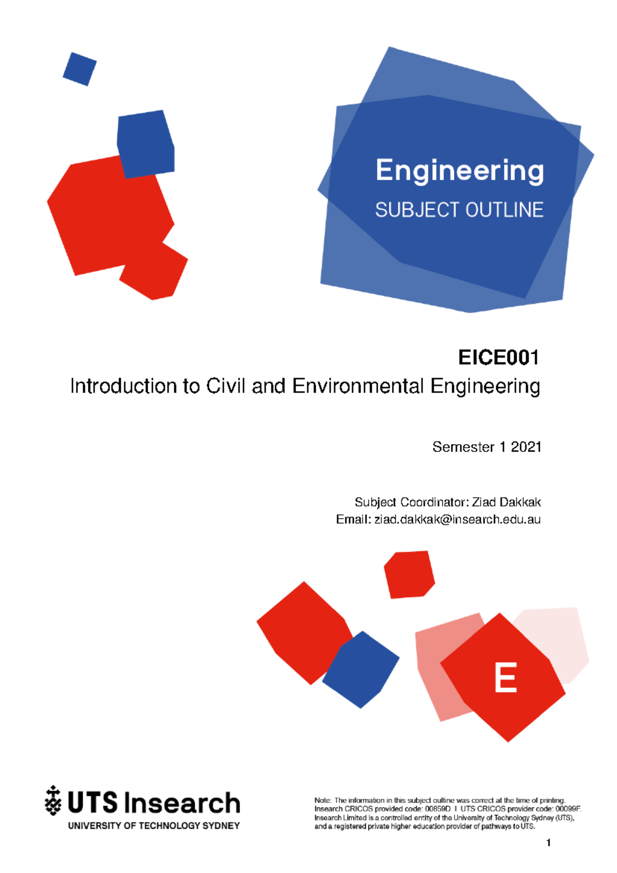 EICE001 Subject Outline S1 subject outline vjnjdfnbjnf. vs fbv rbbtrb ...