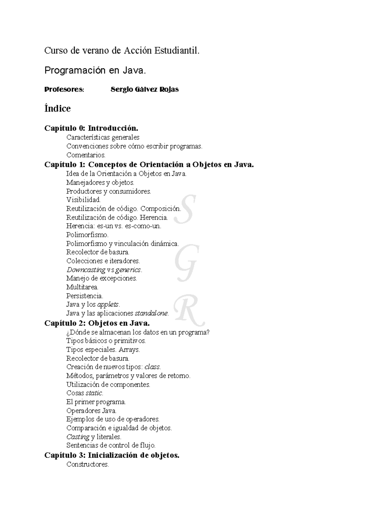 Curso Java programacion orientada a objetos apuntes para la asignatura ...