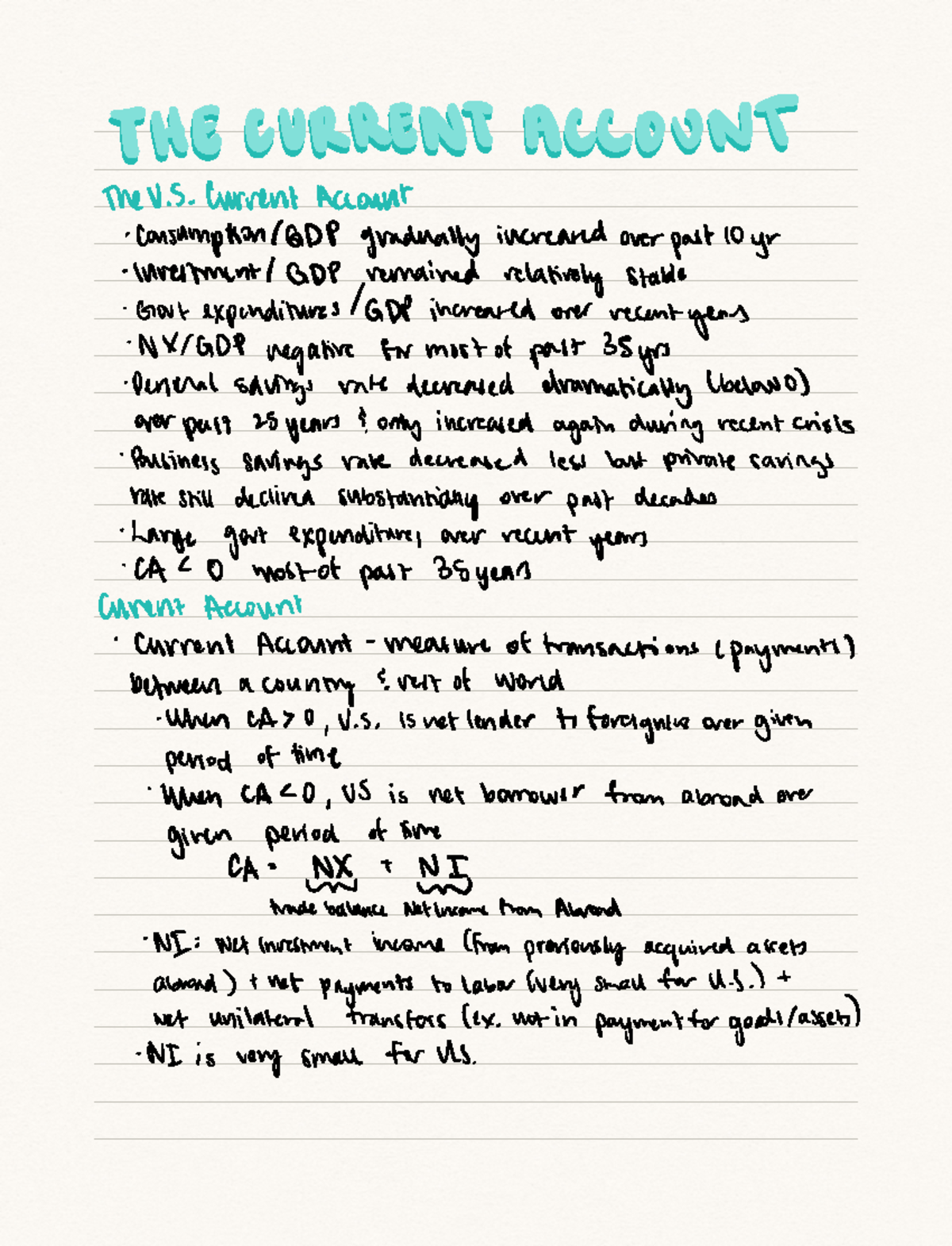 The Current Account - THE CURRENT ACCOUNT TheU Current Account ...