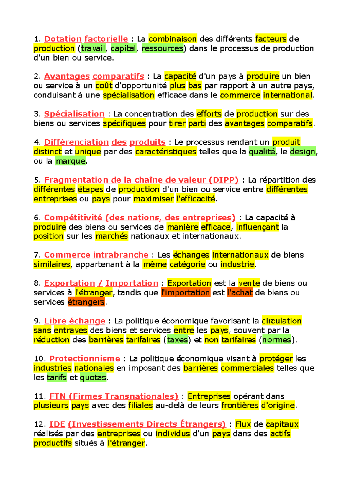 Fiche SES - ffyf - Dotation factorielle : La combinaison des différents ...