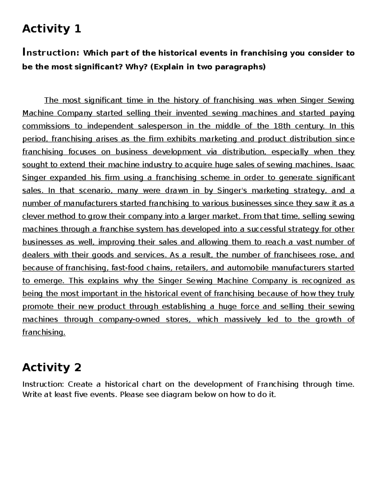 Enabling Activity 1 and 2 - Activity 1 Instruction: Which part of the ...
