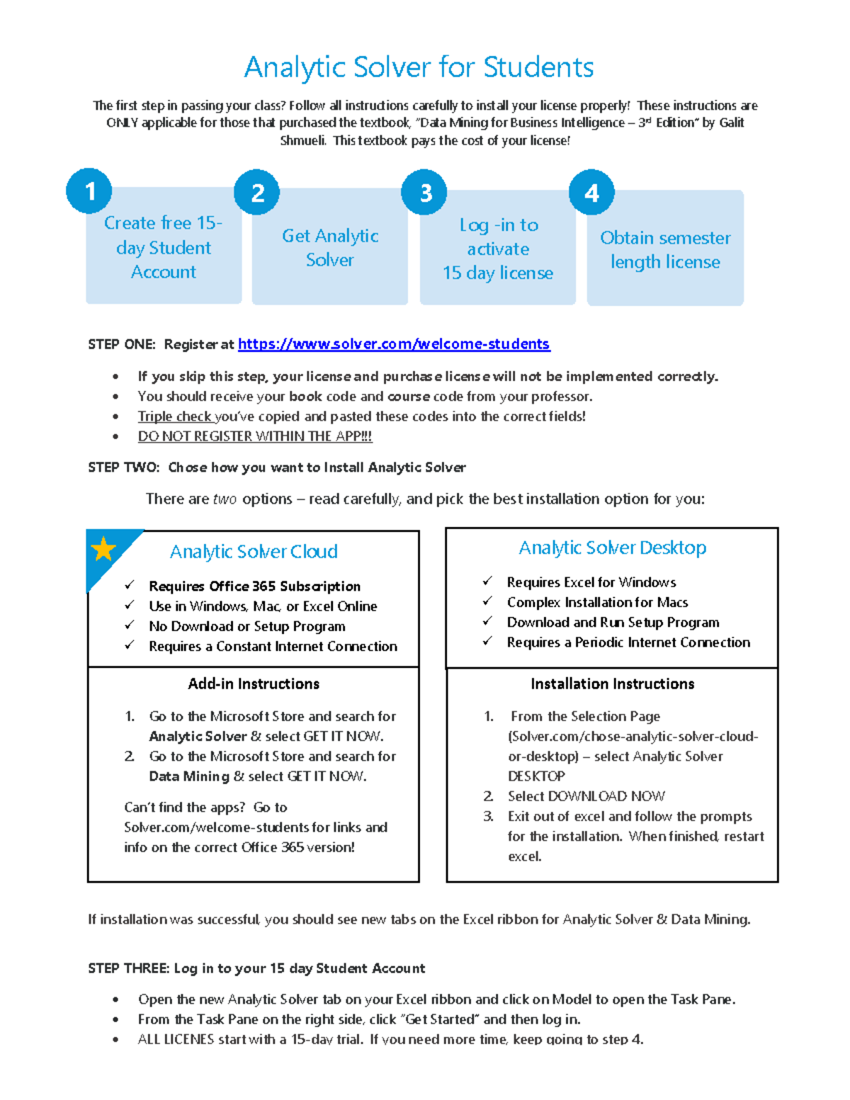 XLMiner installation guide 2023 Spring - Analytic Solver for Students ...