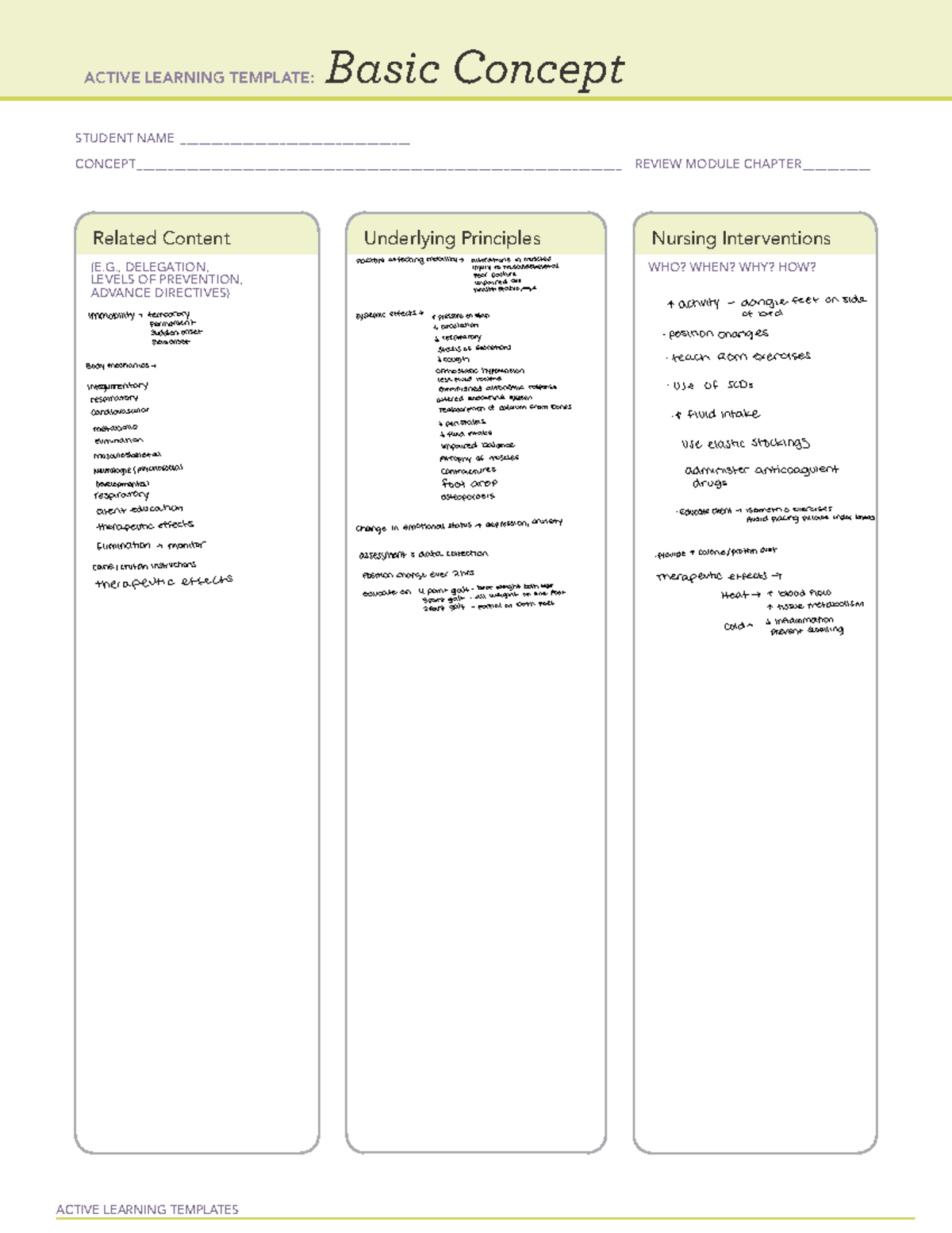 Medsurge basic concept 3 - ACTIVE LEARNING TEMPLATES Basic Concept ...