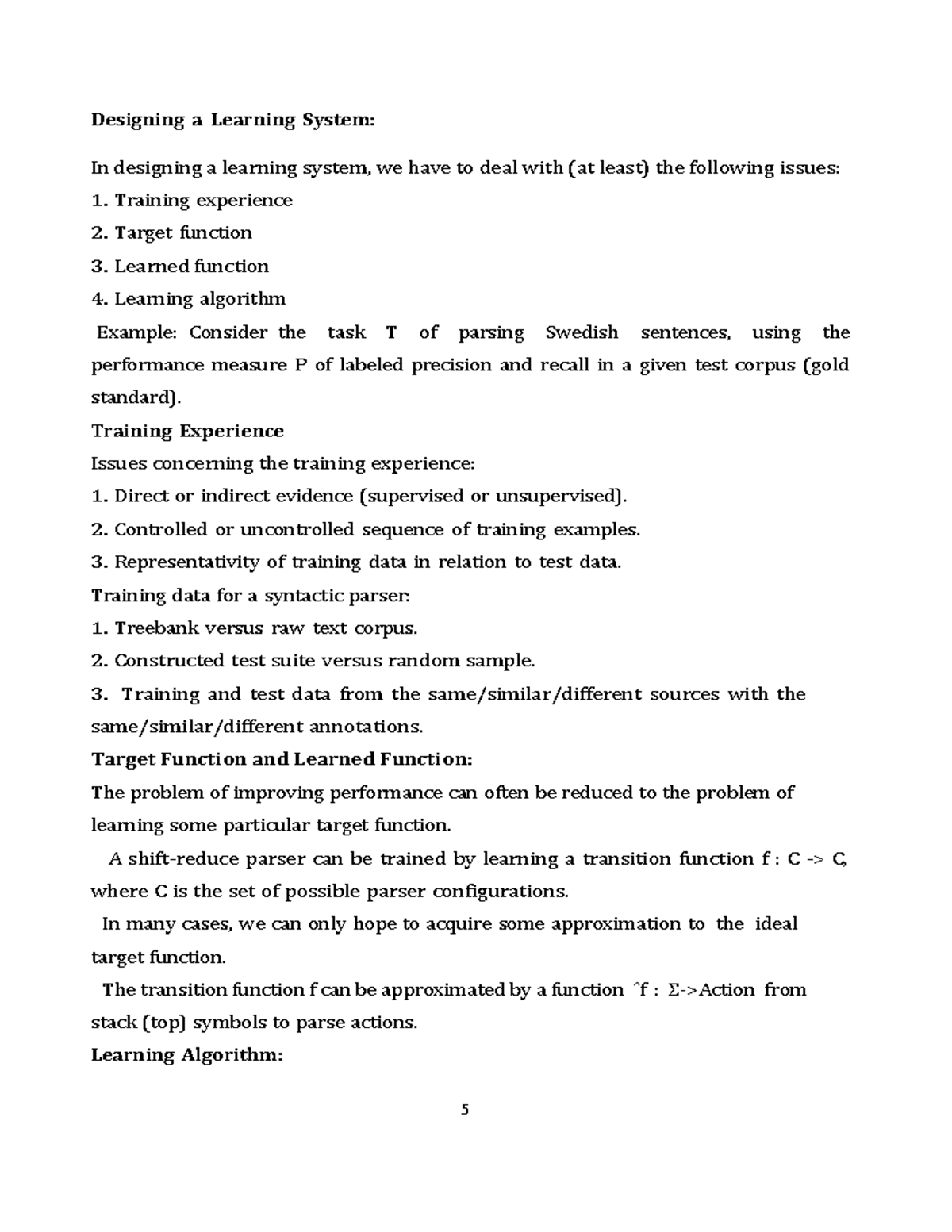 Machine-Learning-IV-I removed - Designing a Learning System: In ...