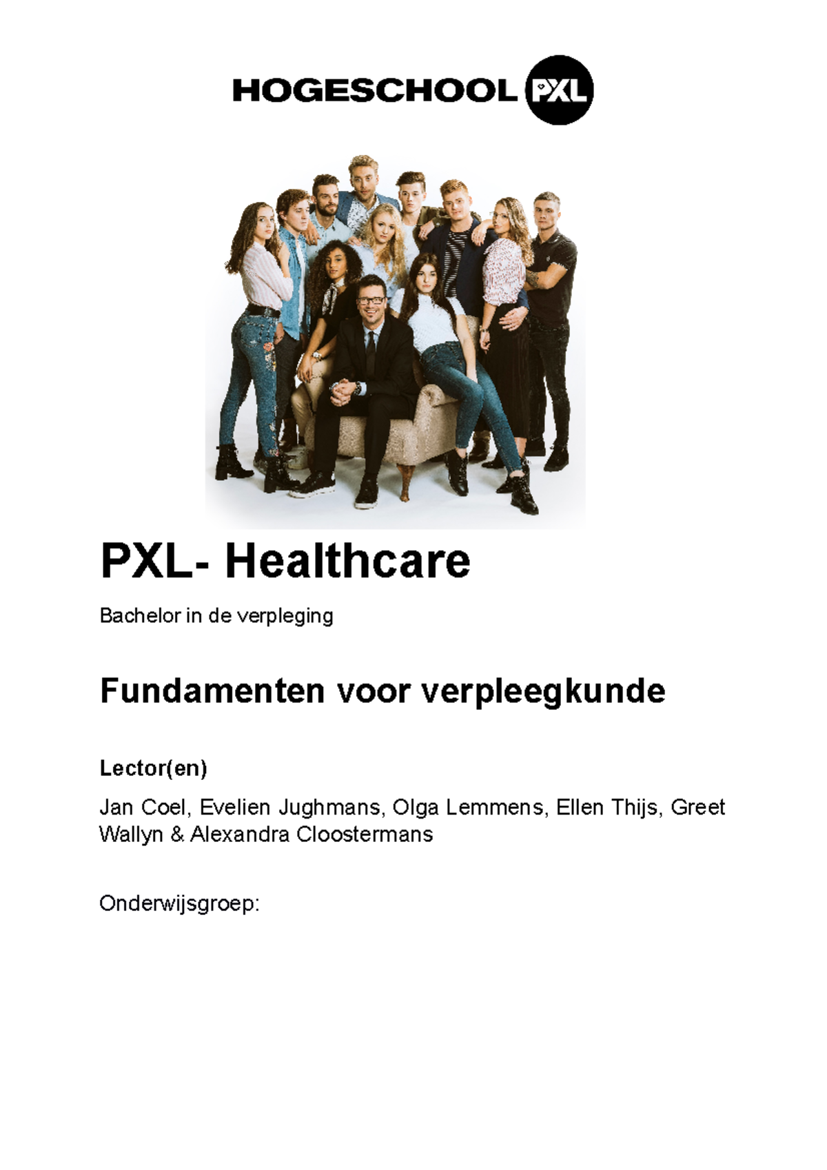 Taak 8 verschillende beroepen in de gezondheidszorg - PXL- Healthcare ...