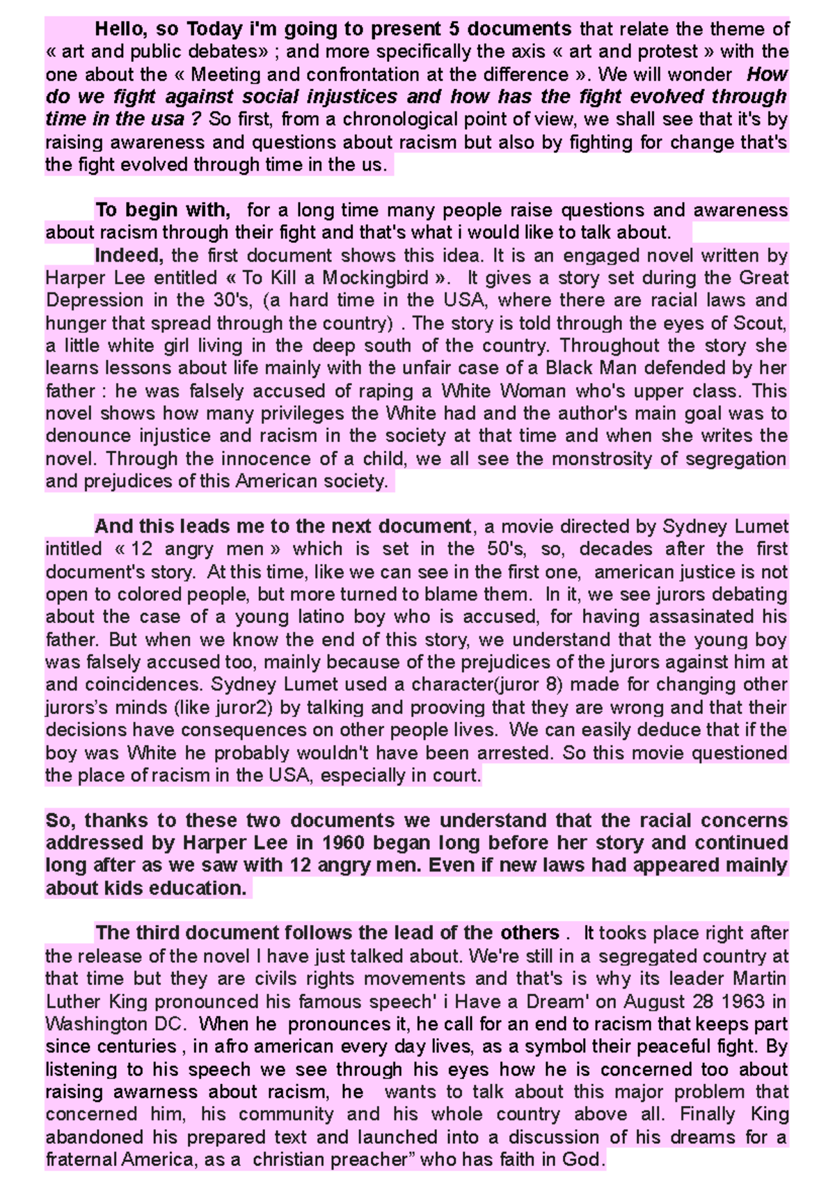 Texte oral llcce - Document utilisé pour l'oral de l'épreuve de ...