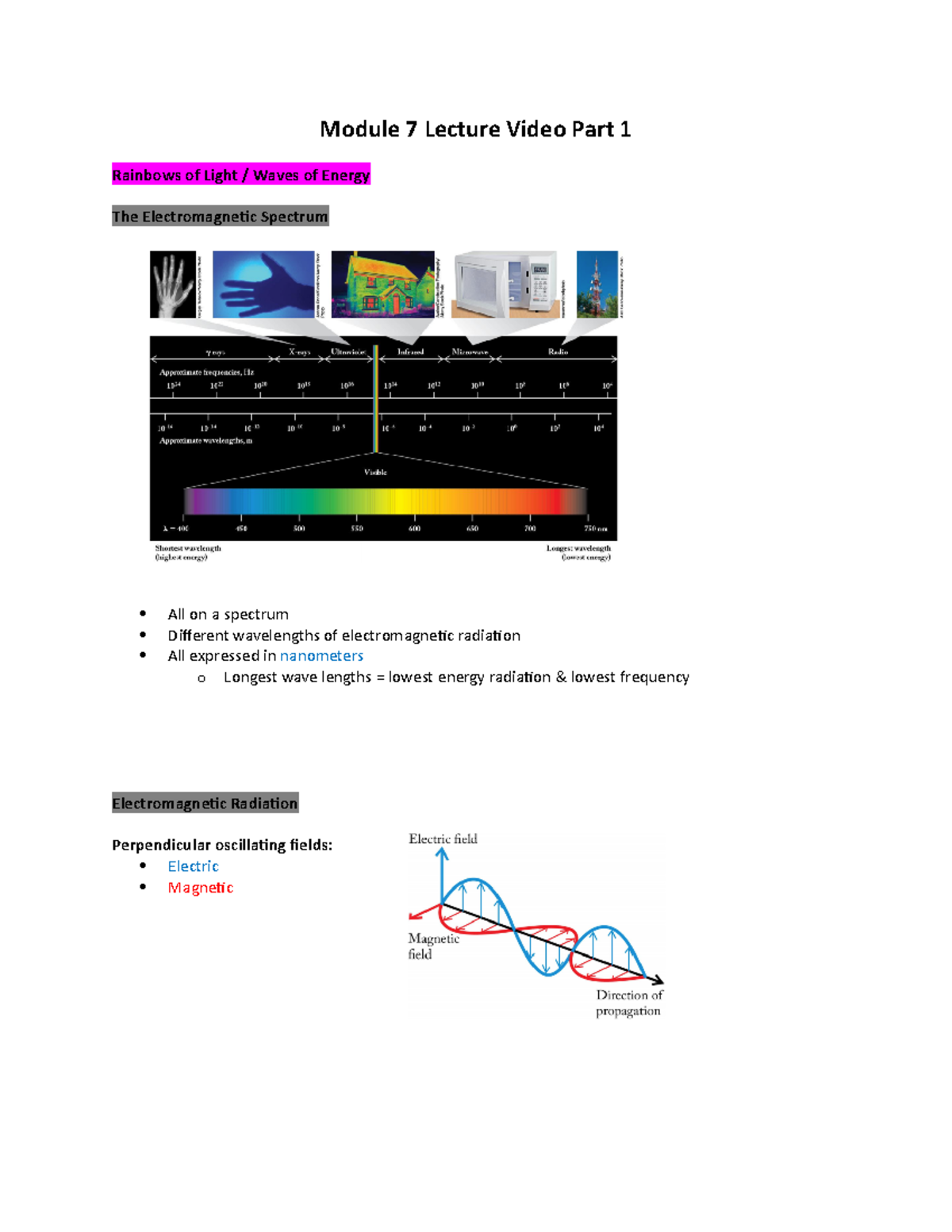 Module 7 Lecture Video Part 1 - Module 7 Lecture Video Part 1 Rainbows ...
