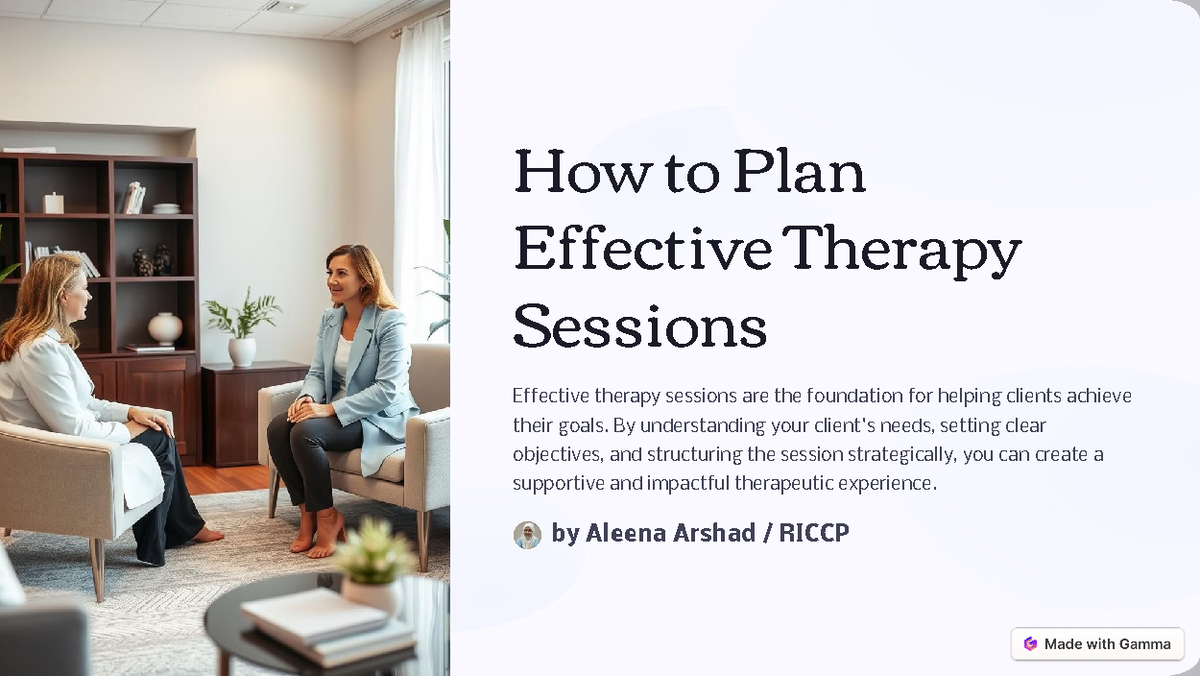 How to Plan Effective Therapy Sessions - How to Plan Effective Therapy ...