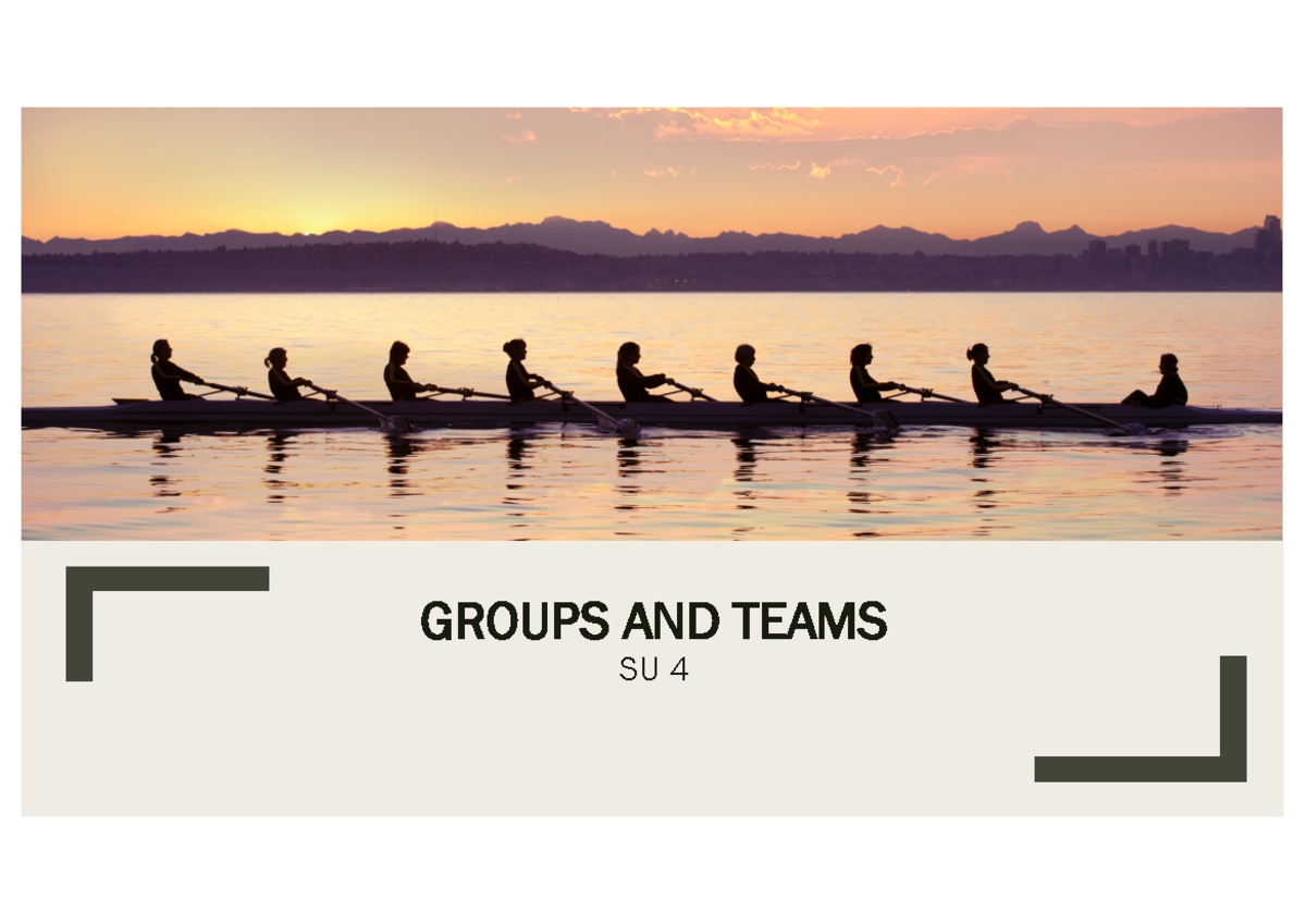 HRM 203 Jul 2022 SU4 PN - GROUPS AND TEAMS SU 4 Learning Objectives ...