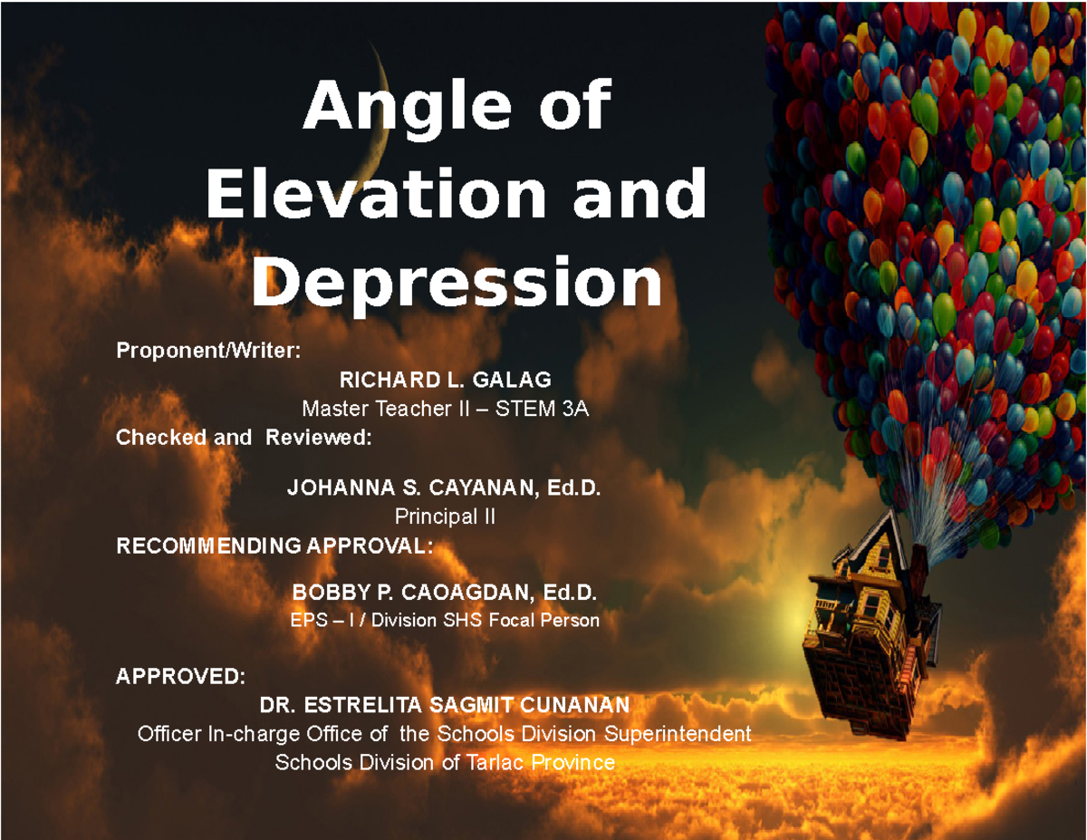 SIM- Angle OF Elevation AND Depression - Angle of Elevation and ...