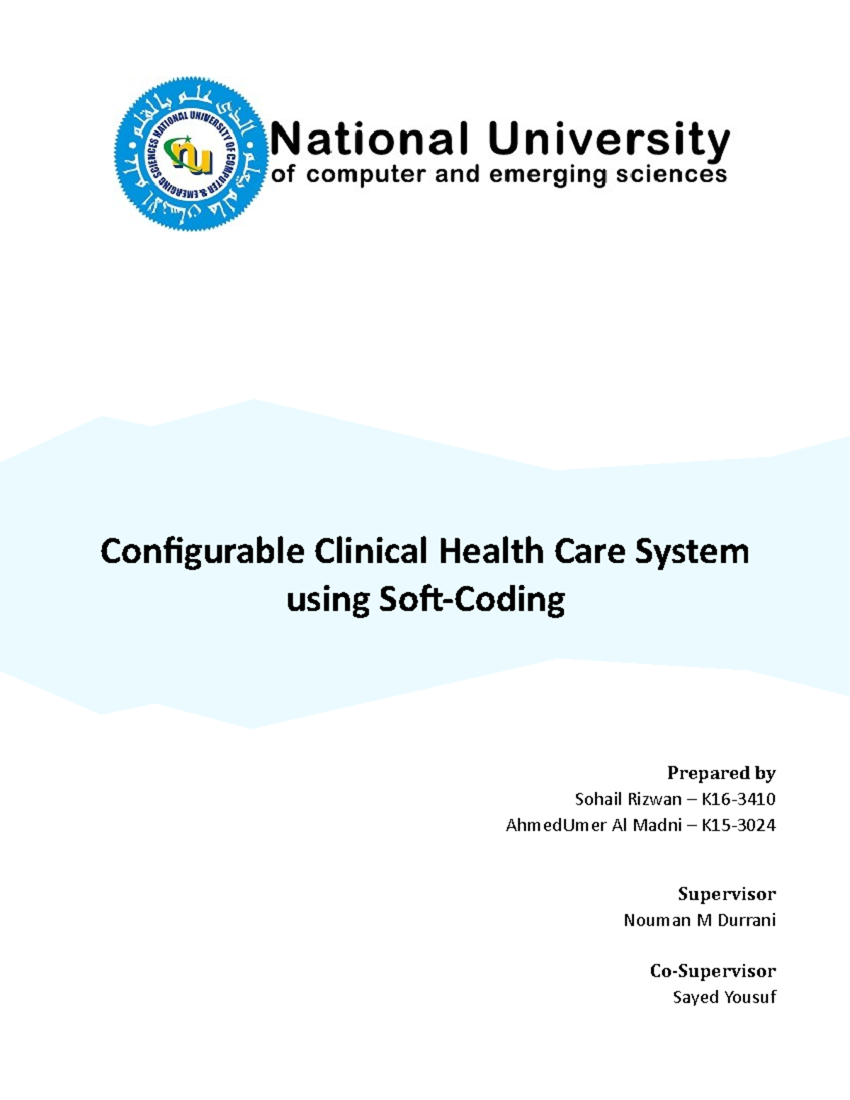 MS Project Proposal - Configurable Clinical Health Care System using ...