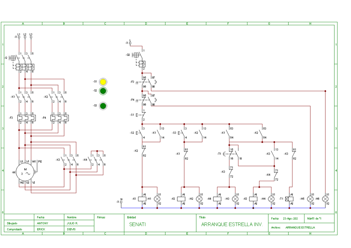 Arranque Estrella Triangulo - A A B B C C D D E E F F G G H Fecha ...