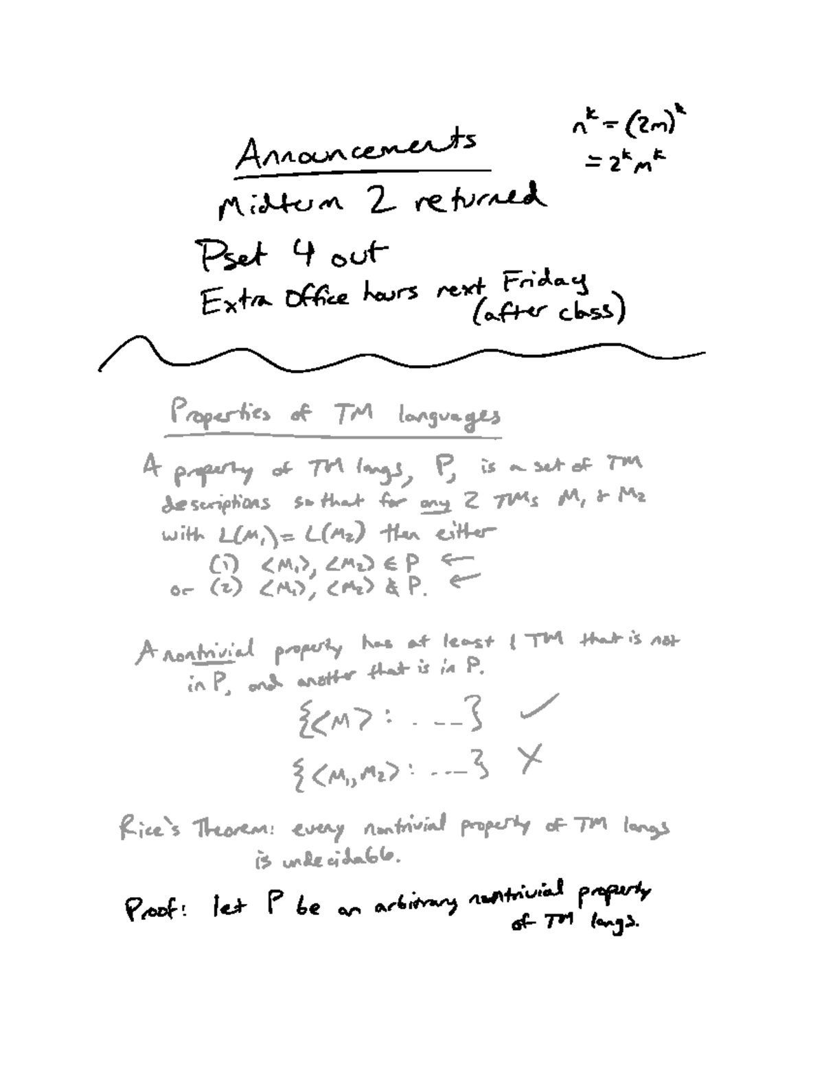 Rice theorem Continued - CSE 355 - Studocu