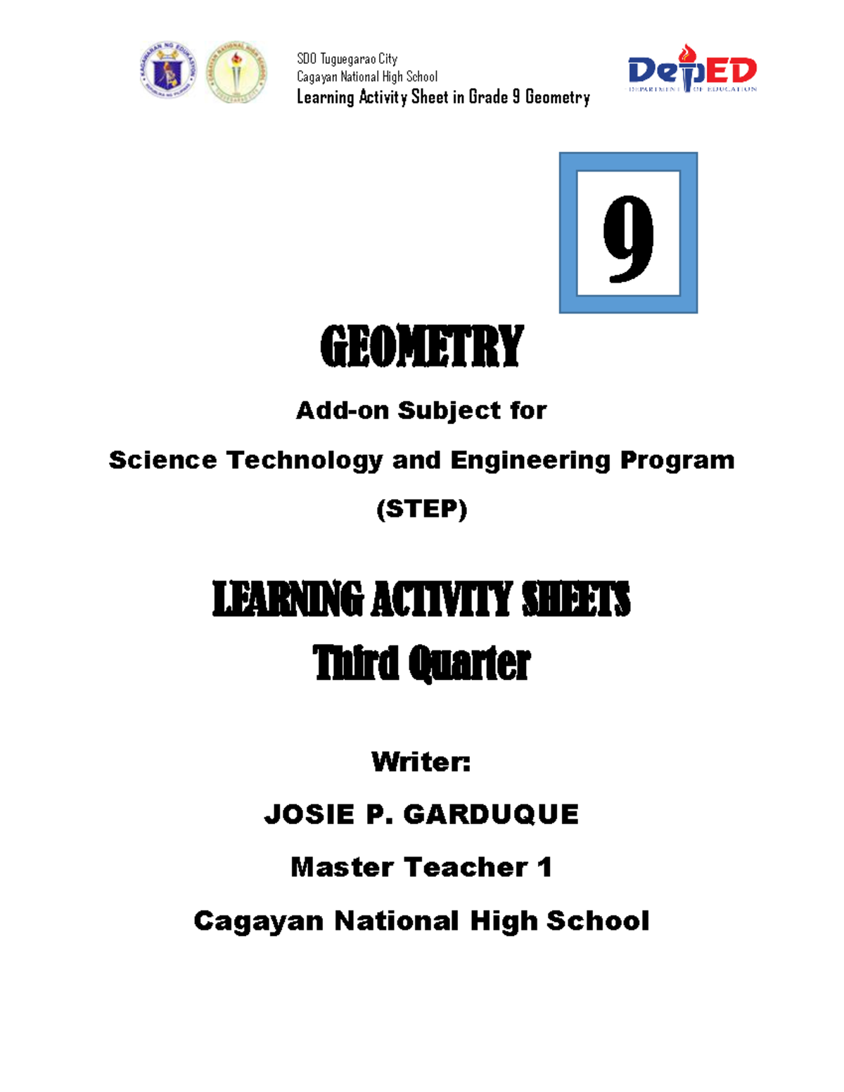 Third quarter 3A(Geometry) - Cagayan National High School ...