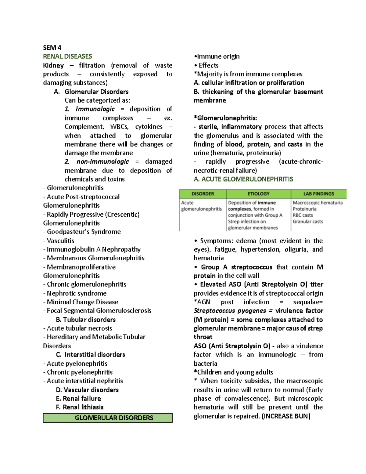 SEM 4 - SEMINAR MTAP - SEM 4 RENAL DISEASES Kidney – filtration ...