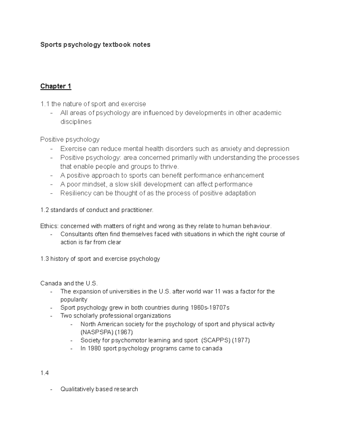Sports psychology textbook notes - Sports psychology textbook notes ...